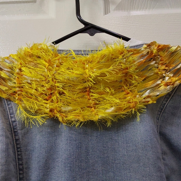 Accessories | Vibrant Yellow Textured Silk Ribbon Scarf | Poshmark